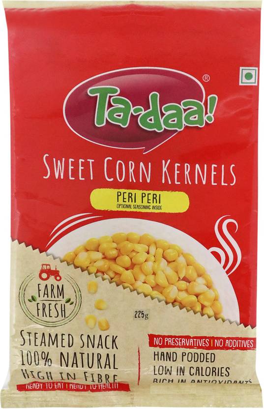 Tadaa Steamed Sweet Corn Kernels Peri Peri 225 g Price in India - Buy ...