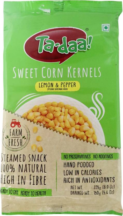 Tadaa Steamed Sweet Corn Kernels Lemon and Pepper 225 g Price in India ...