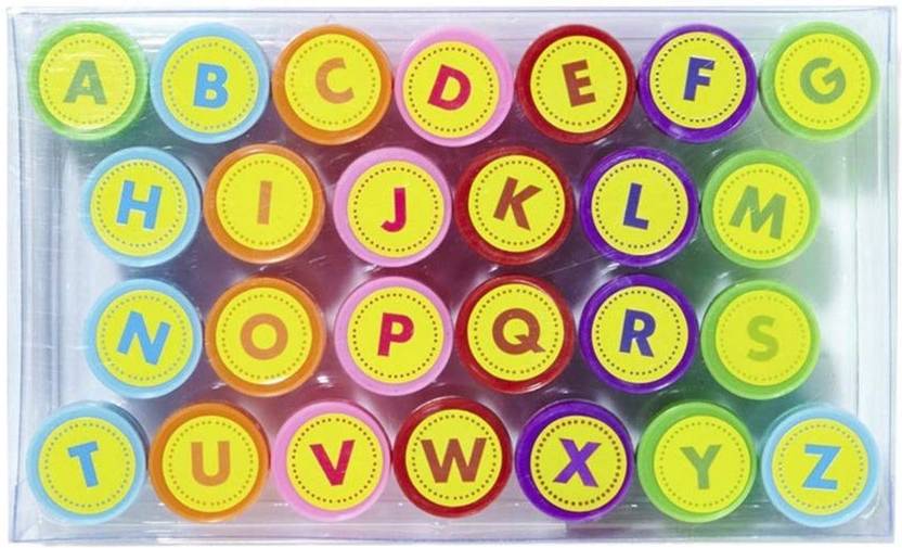 Flipkart.com | KRAFTMASTERS 26 Alphabet Self Ink Stamps Seals ABCD ...