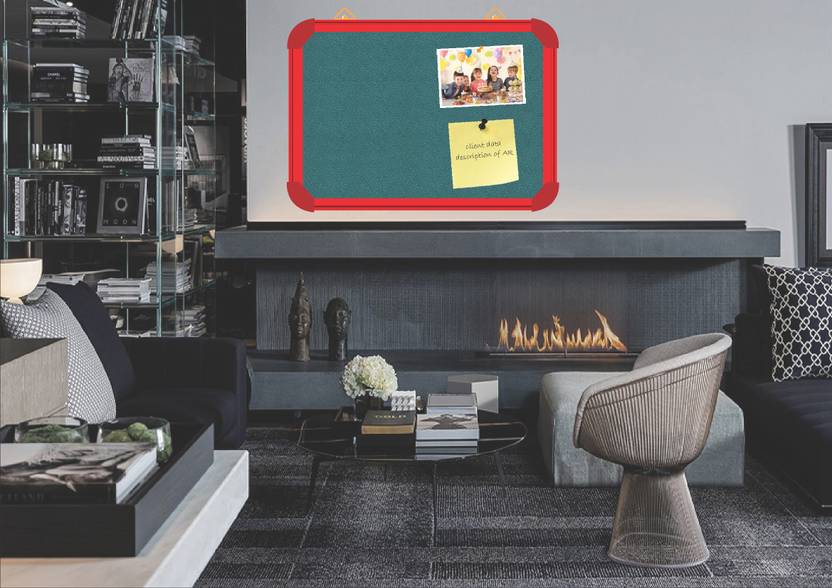 WRITING AND DISPLAY Pin-up display board for office & school ...