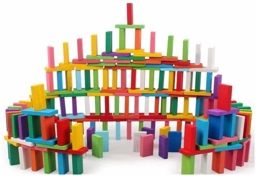 appigo 12 Color Standard Dominos Blocks Set Kids Game Educational Play ...