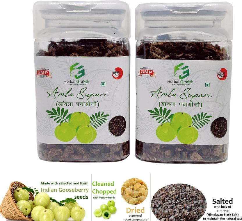 HERBAL GROWTH Organic Dry Amla Salted, Dried Amla, Indian Gooseberry ...