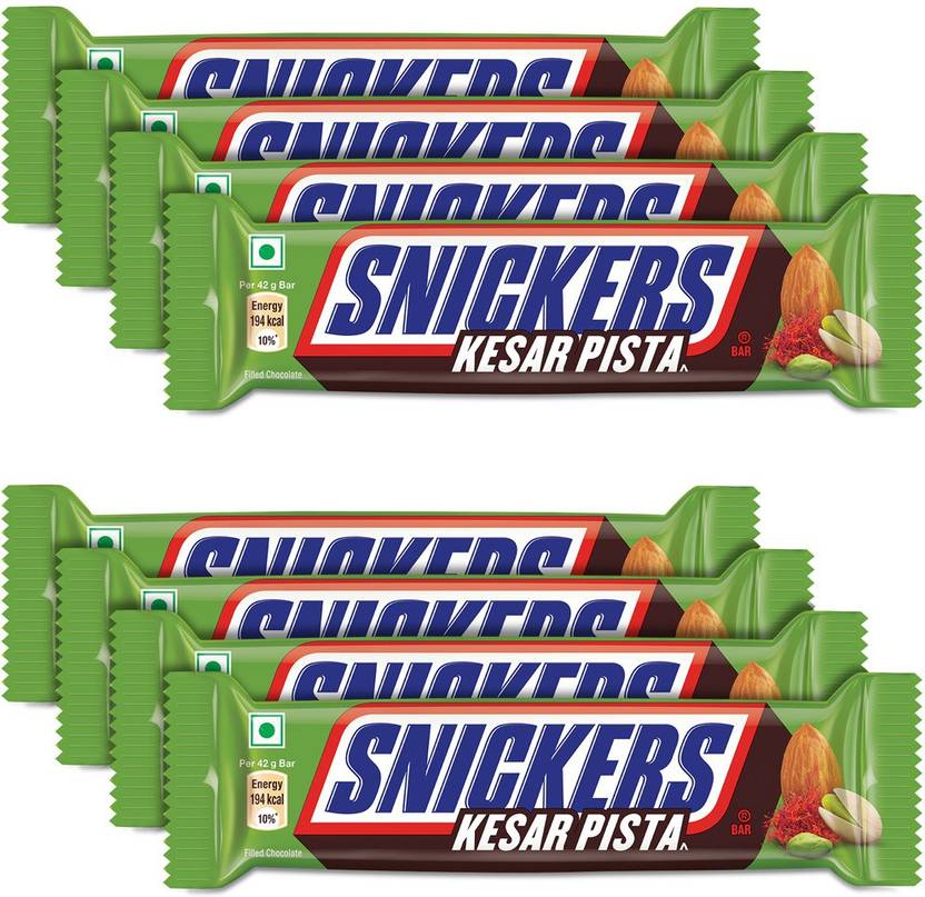 SNICKERS Kesar Pista Bar 42gm Pack of 8 Bars Price in India - Buy ...