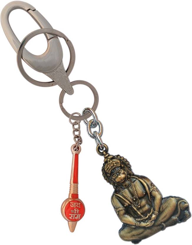 cabo dream Metal Gold Hanuman ji With Bajrangbali Gada Chrome Finishing ...