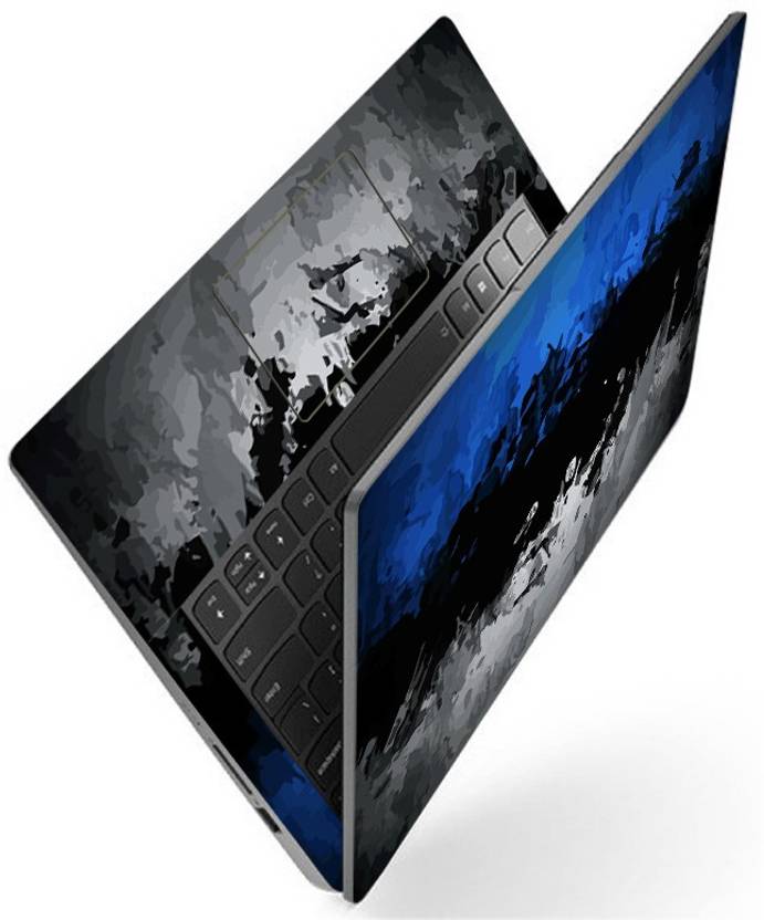 Techfit Full Body Laptop Skin Fits Size Upto 15.6 Inches - Blue Black ...
