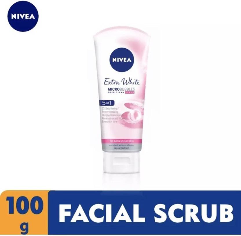 NIVEA EXTRA WHITE MICROBUBBLES DEEP CLEAN SCRUB Scrub - Price in India ...