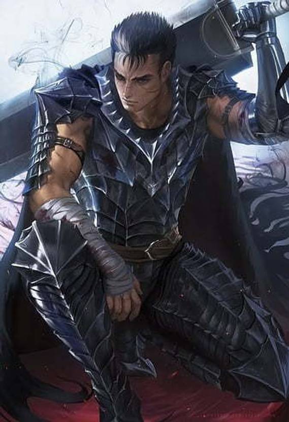 Berserk Anime Digital Art Artwork Men Armour Sword Guts Sakimichan ...