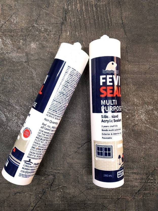 SILICONE feviseal multipurpose siliconized acrylic sealant pack of 2 ...