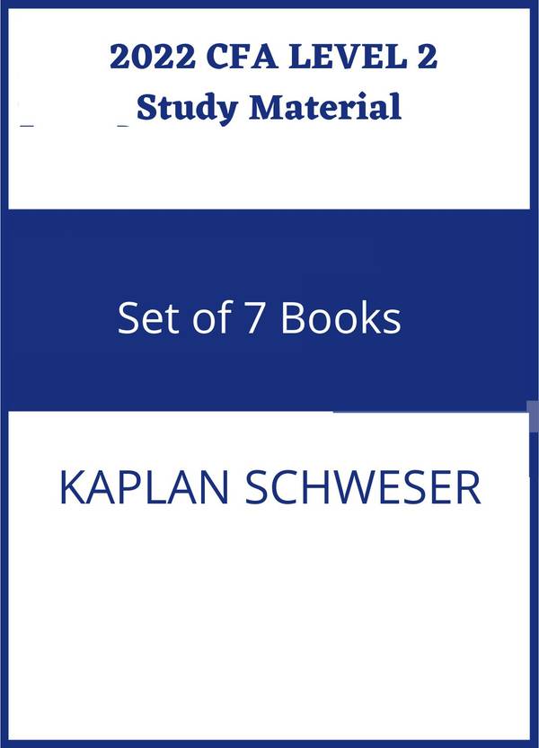 2022 CFA Level 2 Study Material - Kaplan Schweser (Set Of 7 Books): Buy ...