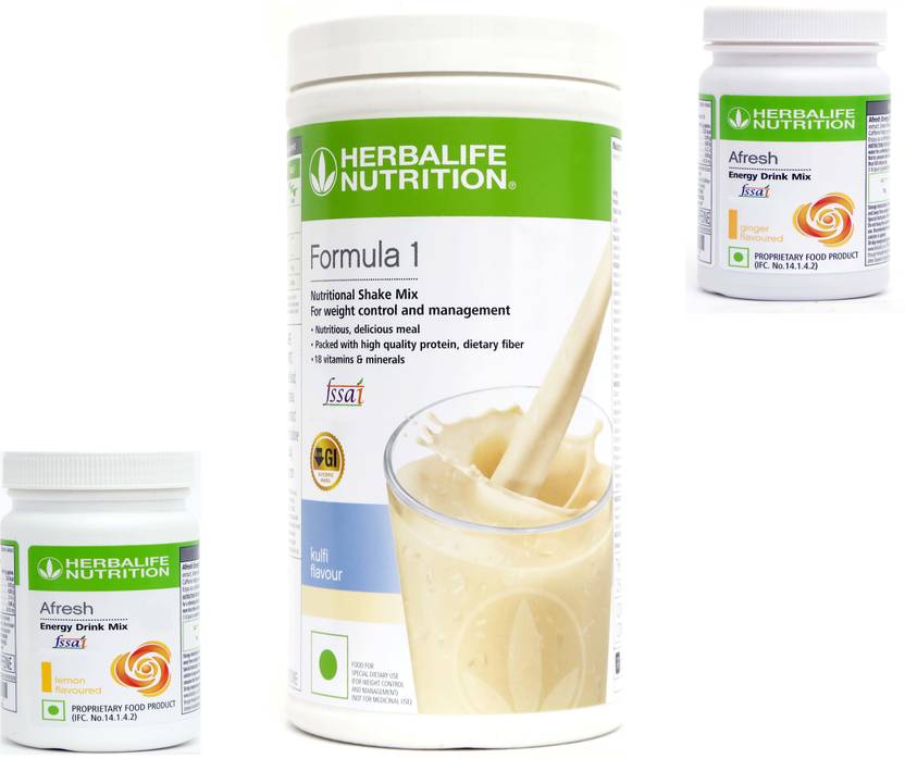 HERBALIFE Afresh Energy Drink Mix -LEMON+GINGER With Formula1-KULFI ...