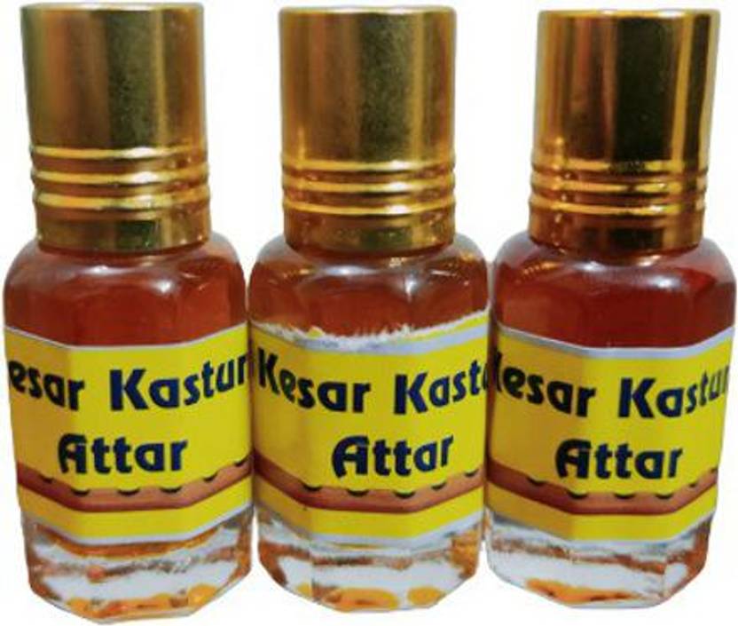 kah attar KESAR KASTURI ATTAR (A PACK OF 3 BOTTLES @ 6ML EACH) Floral ...