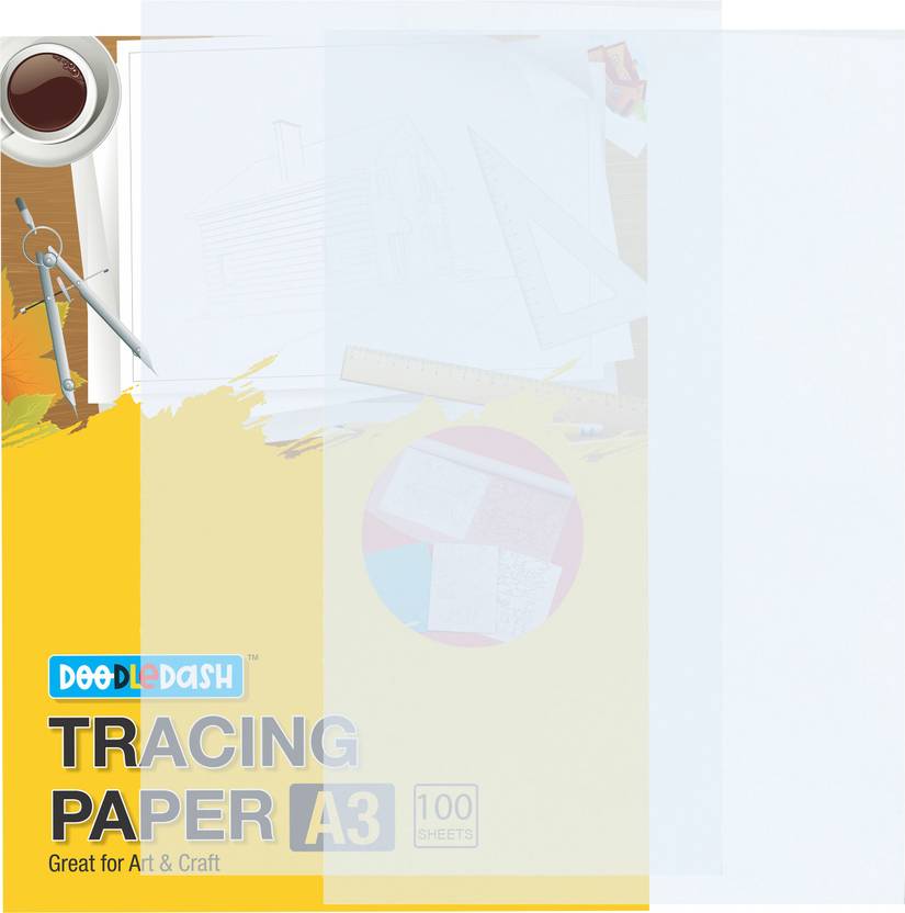 Flipkart.com | DOODLEDASH Tracing Paper A3 Size 90GSM Acid Free (Pack ...