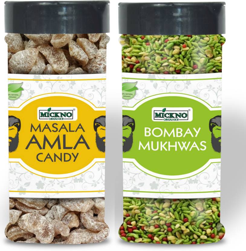 mickno organics Combo of 2 Masala Amla Candy & Bombay Mukhwas ...