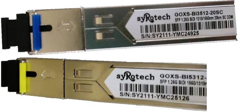 Syrotech 20KM 1.25G 1310 Single Mode Single Fiber SFP Module - Pair ...