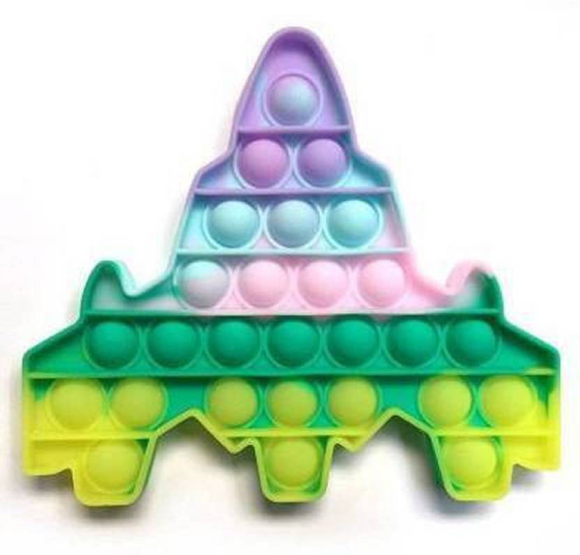 Toy Zoom Pop It Fidget Toys, pop it Rainbow, rocket shape popit Price ...