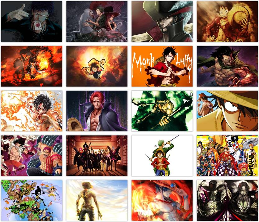 Pack of 20 One Piece Poster | One Piece Photo Set | Anime Poster | HD ...