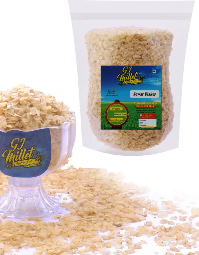 GJ Millet Mart Organic Jowar Flakes, Sorghum Poha Pouch Price in India ...