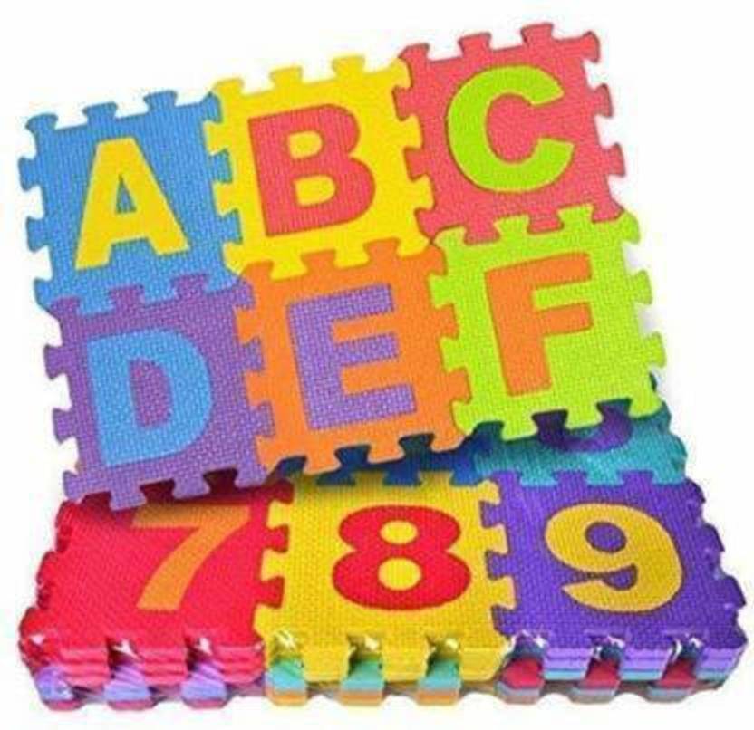 niveeka ABCD Alphabet&Number Foam mat Playing & Learning Puzzle playmat ...