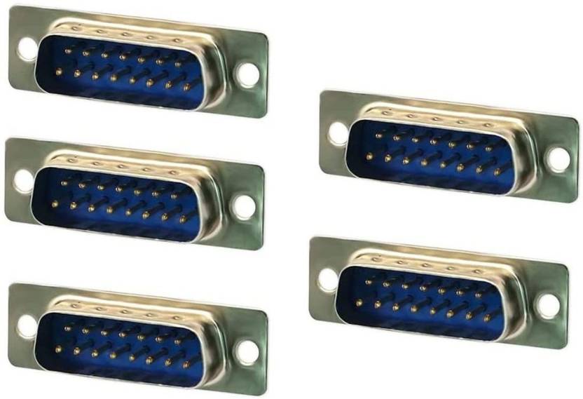 ERH India (Pack of 5) DB15 Serial Connector RS232 15 Pin Double Row ...