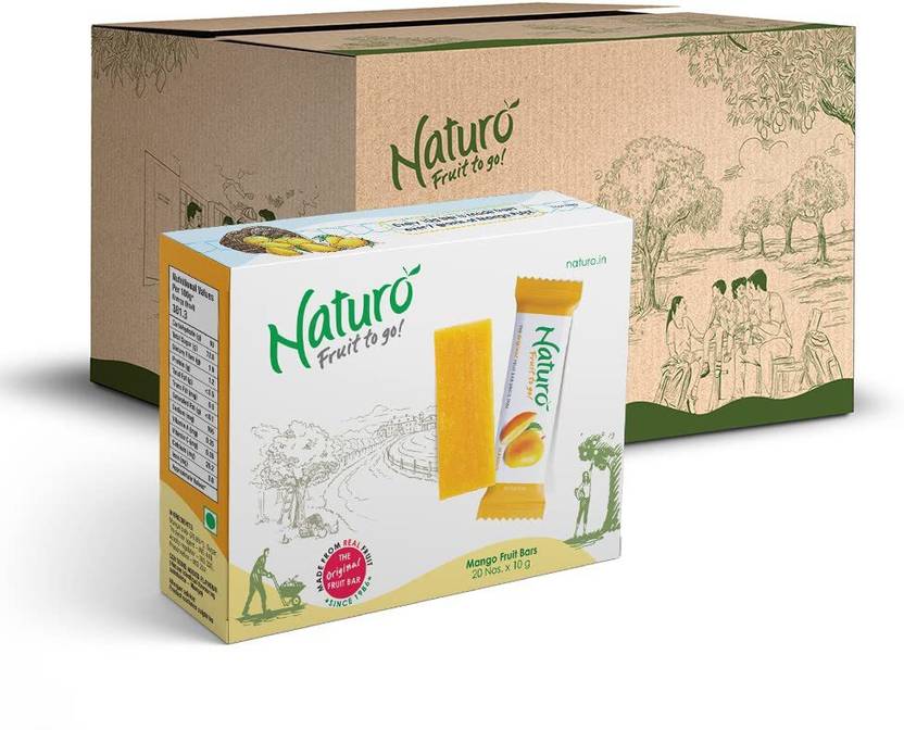 Naturo Mango Fruit Bar Multipack ( Aam pappad) Pack of 8 Fruit Candy ...