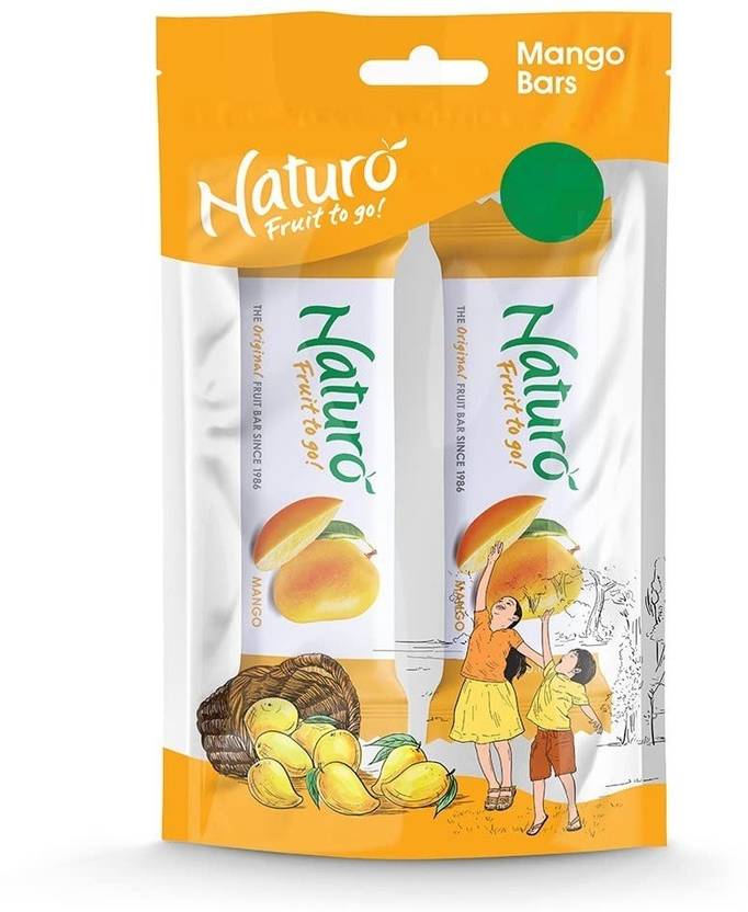 Naturo Mango Fruit Bars Pouches (Aam Papad) (7g x 6) 42g - 15 Nos Fruit ...