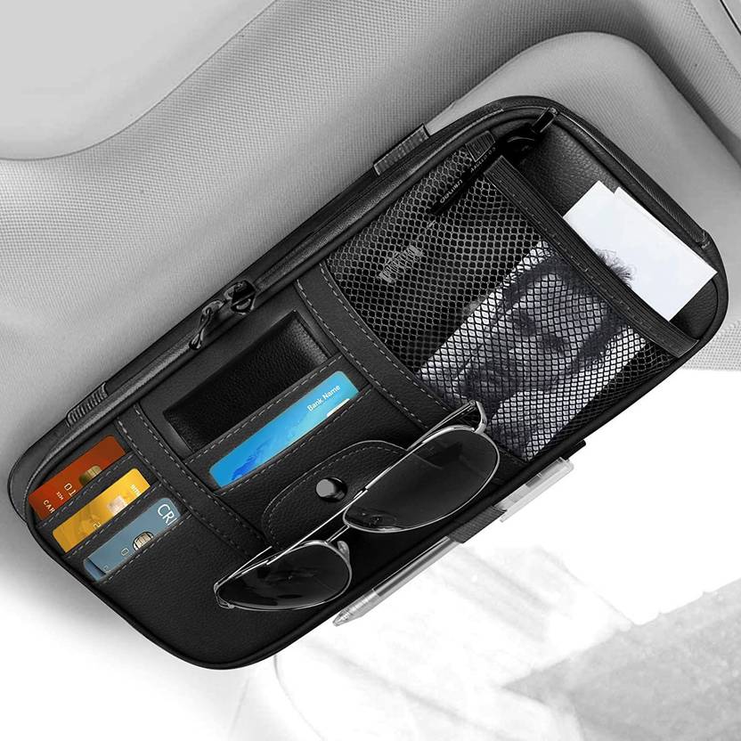 Axclip Car Sun visor Organizer, Sunglass, Pen, ATM Card, Small Document ...