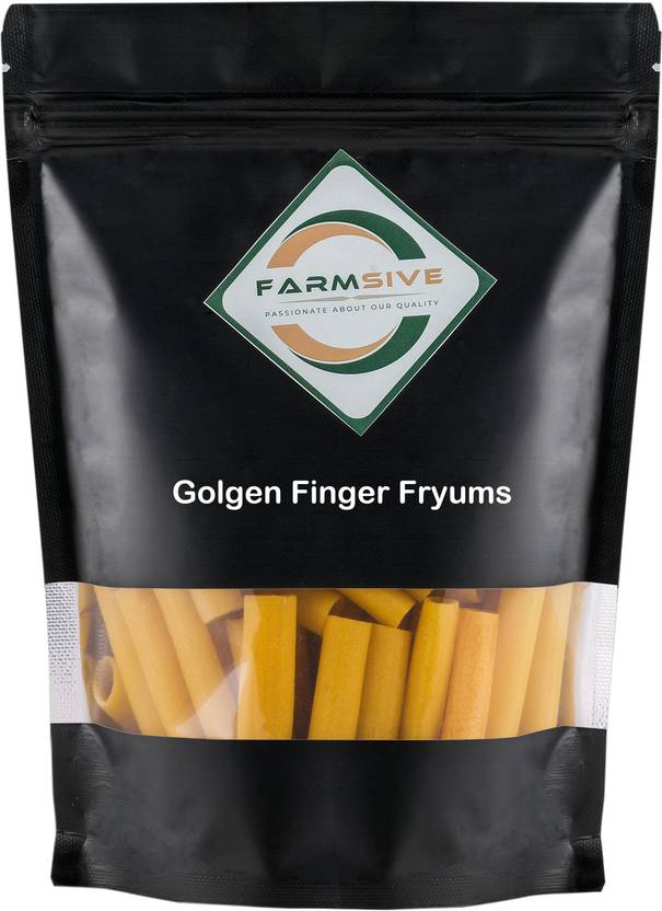 Farmsive Golden Fingers Fryums, Yellow Pipe fryums, Ready-to-Fry Papad ...