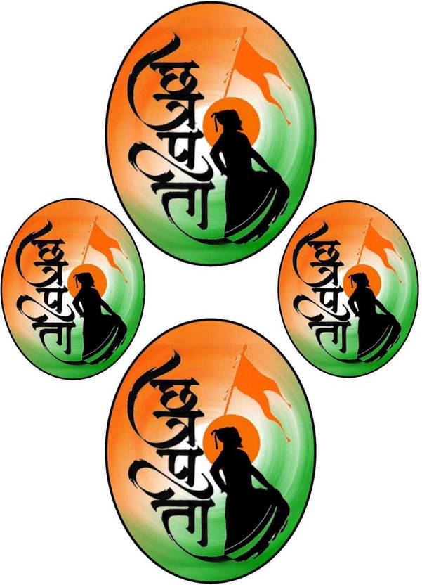 HindK 10.16 cm Chhatrapati Shivaji Maharaj stickers for mobile wall ...