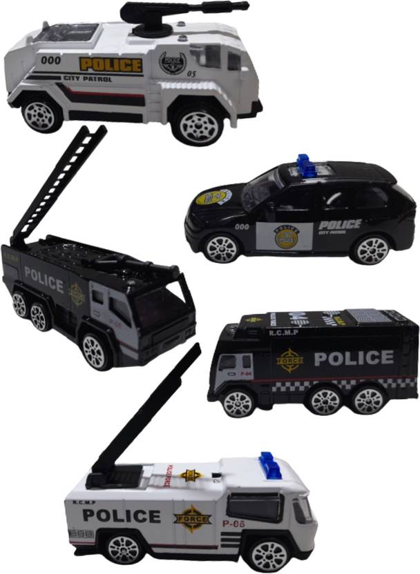 Q8 Twinkle Friction Powered Police Cars Set | Fire Engine , Police van ...