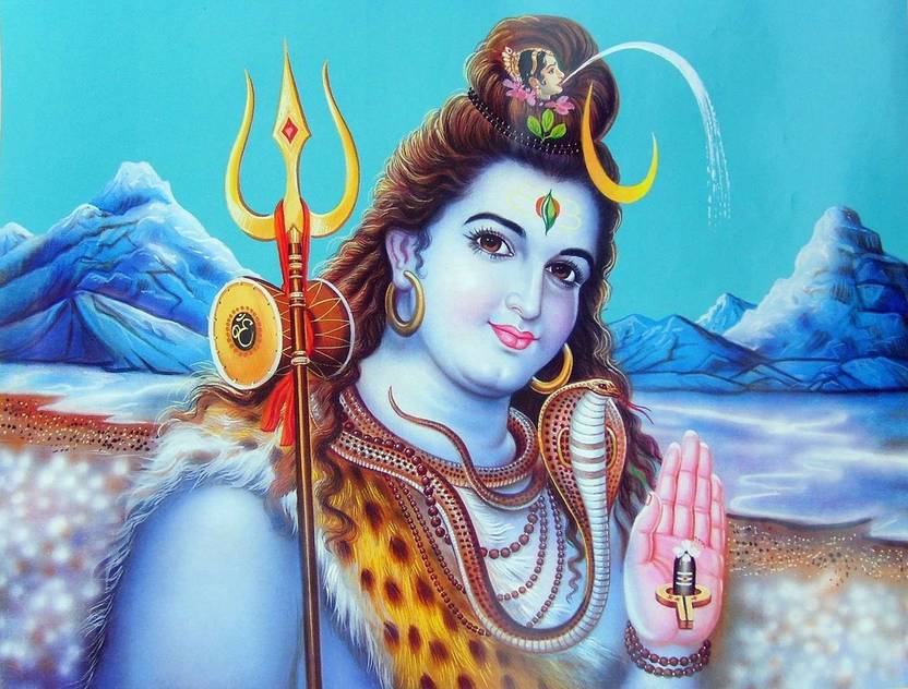 Shiv Shankar Mahadev Poster Sticker (self adhesive) Poster 12 inch X 18 ...