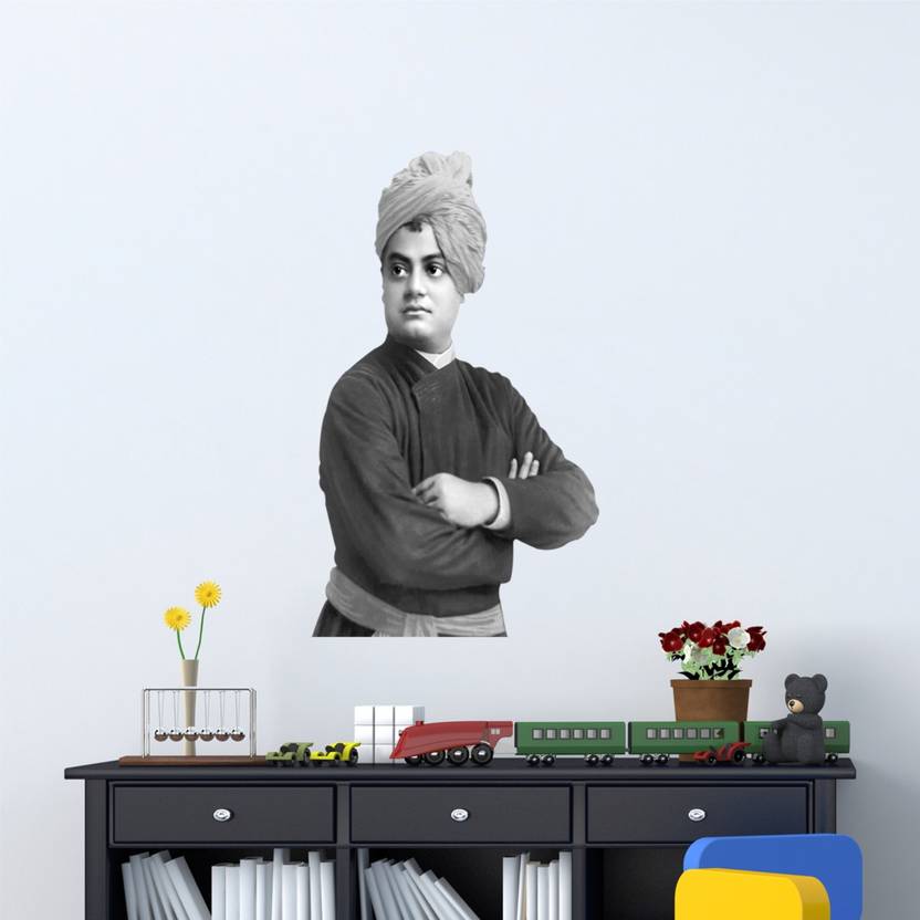 Divine studio 50 cm Wall Decals ' swami vivekananda ' Wall Stickers ...