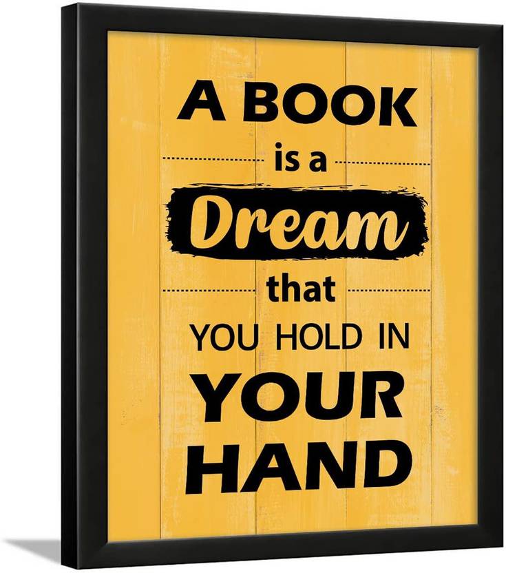 Book Quotes Wall Frames - Reading Quotes Frame - Book Quotes Poster ...