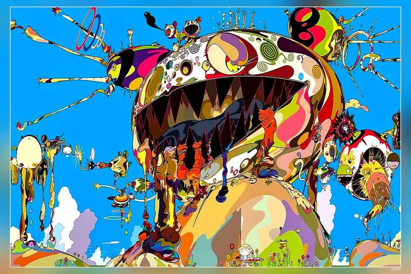 Takashi Murakami Tan Tan Bo Puking Matte Finish Poster Paper Print ...