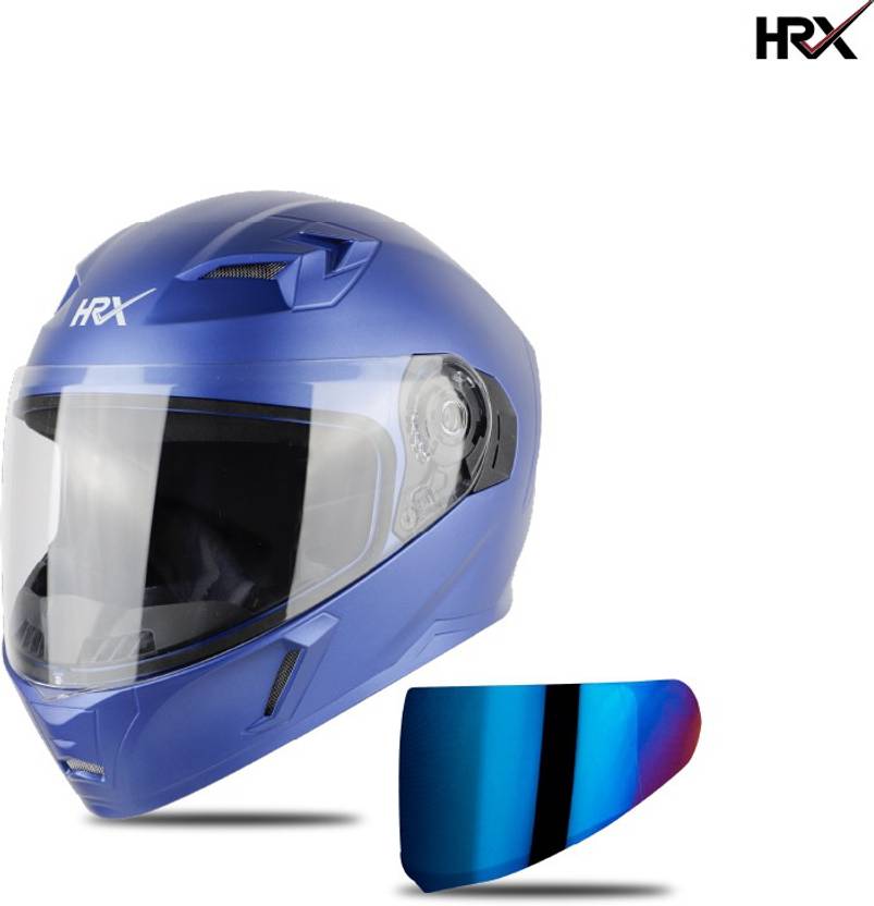 HRX COMBAT Full Face Clear Visor + Blue Visor Air ventilated ISI Marked ...