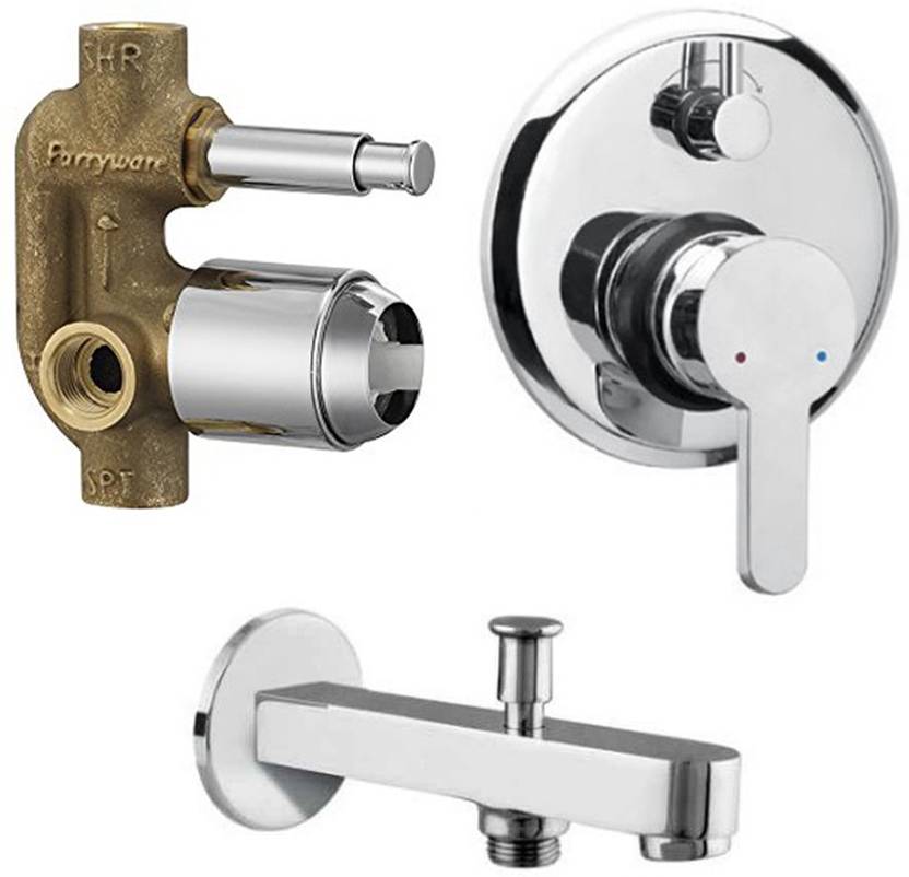 Parryware Concealed diverter Body With upper Trim with wall spout with ...