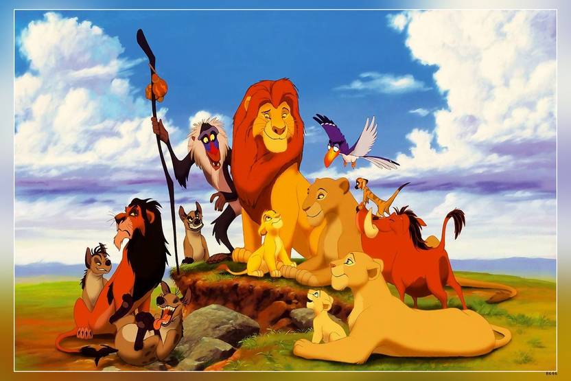 The Lion King Simba Timon Pigs Pumba Monkeys Rafiki Lions Matte Finish ...