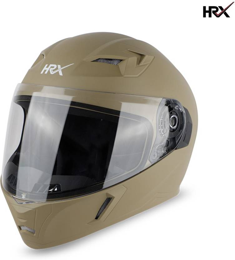 HRX COMBAT Full Face Clear Visor Air ventilated ISI Marked Motorbike ...