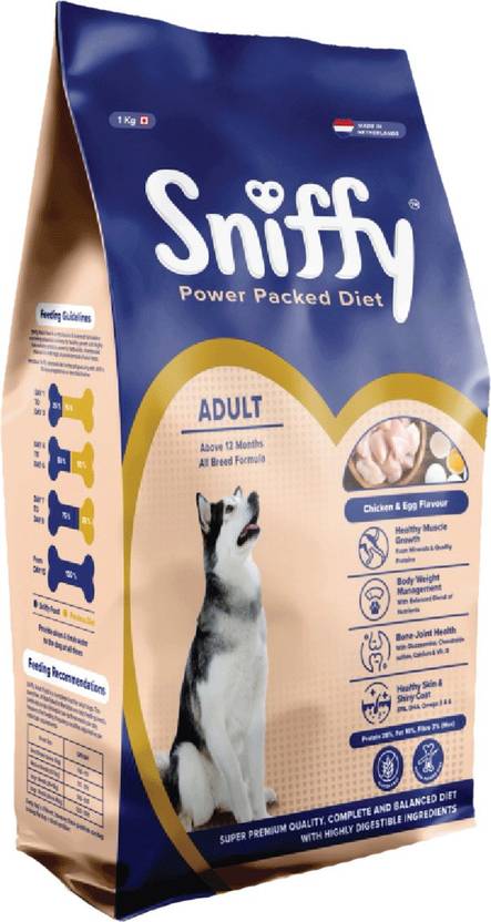 SNIFFY SNIFFY snf adult Chicken 1 kg Dry Adult Dog Food Chicken 1 kg ...