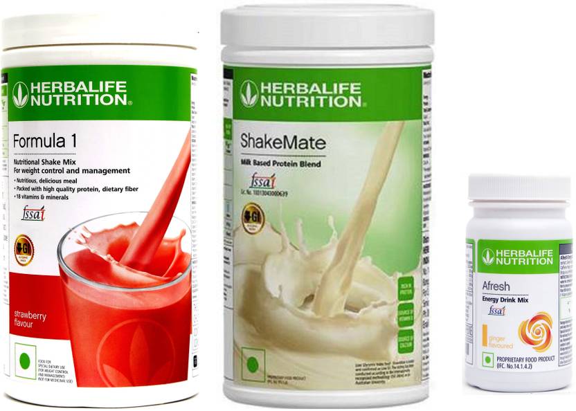 Herbalife Nutrition Formula 1 Strawberry (500 gm) + Shake mate (500 gm ...