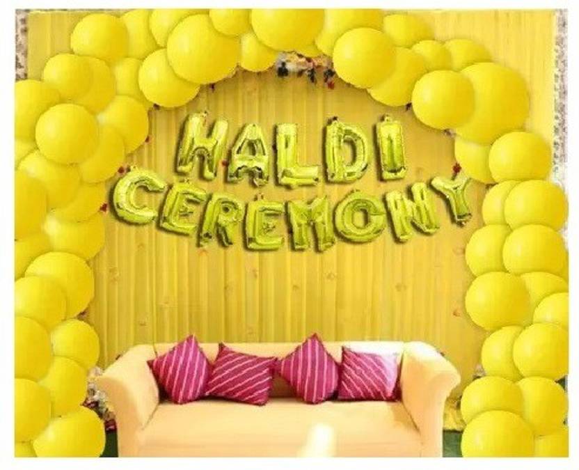 Flipkart.com | gorgeous moment Solid Haldi Ceremony Foil Balloon Letter ...