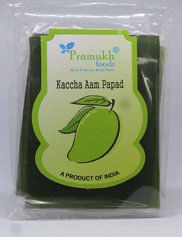 Pramukh Foods Premium Quality Kaccha Mango Papad/Candy, Made with Real Kaccha Mango Pulp Kaccha ...