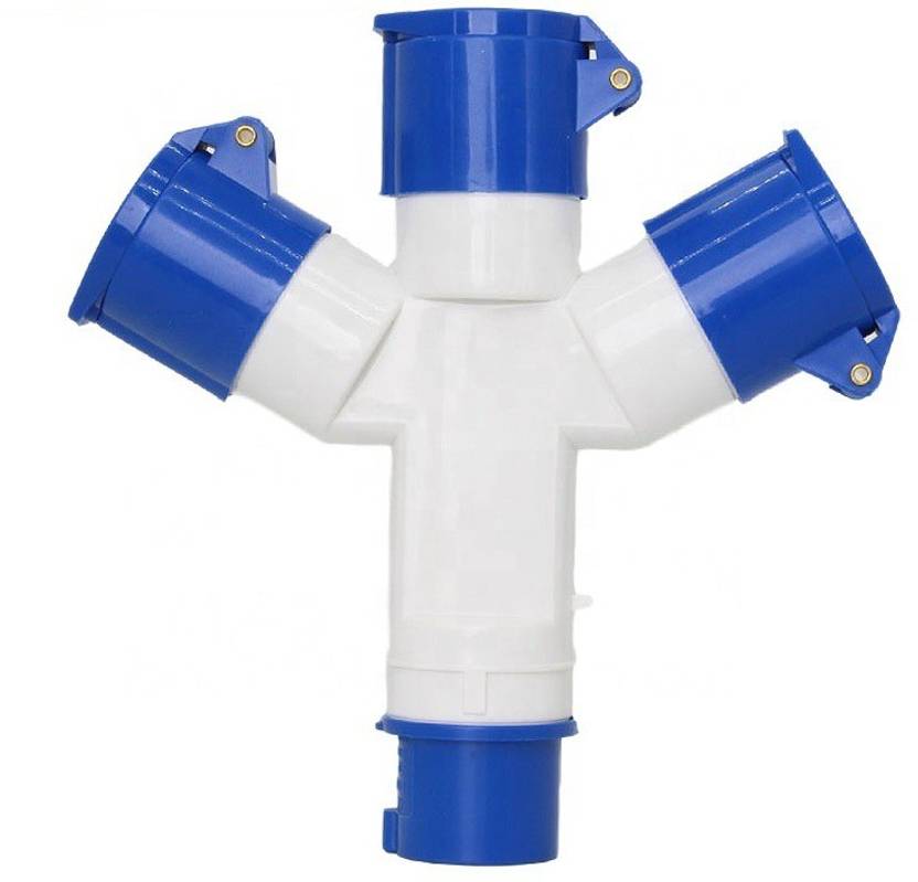 DECENT AIR SYSTEM 3pin IP44 Watertight Triple Outlet Socket Multi ...