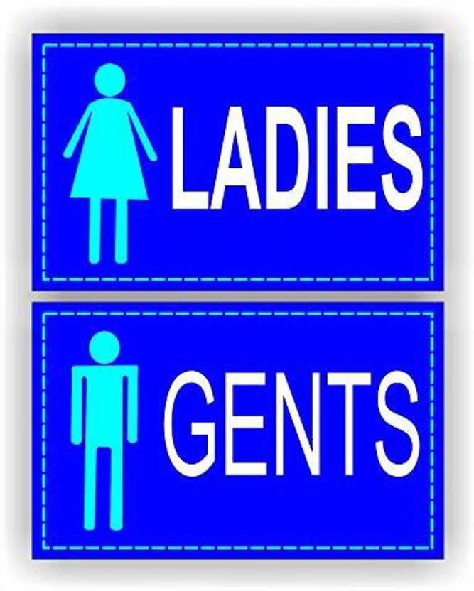 GOODPRINTZONE Ladies and Gents Sign Board 5.mm Thick Sunboard Pack of 1 ...