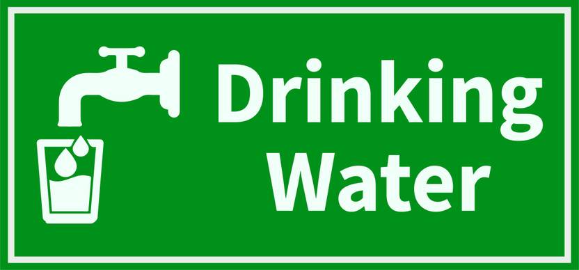 WallDesign Drinking Water Signboard 12in x 6in For Office Weddinghall ...