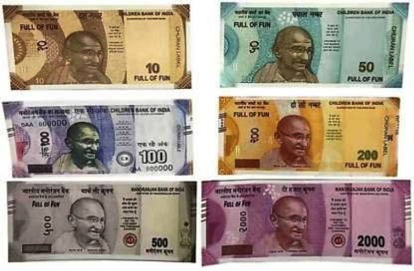 Cyrus Brand New Nakli Indian Note(20 each=10,20,50,100,200,500,2000 ...