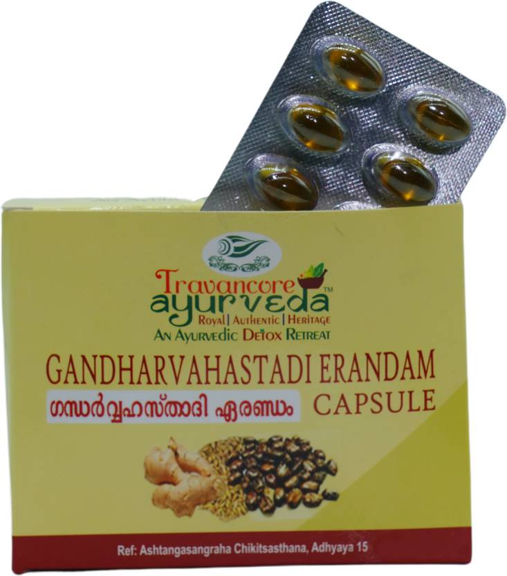 Travancore Ayurveda TA Gandharvahastadi Erandam Capsule Price in India ...