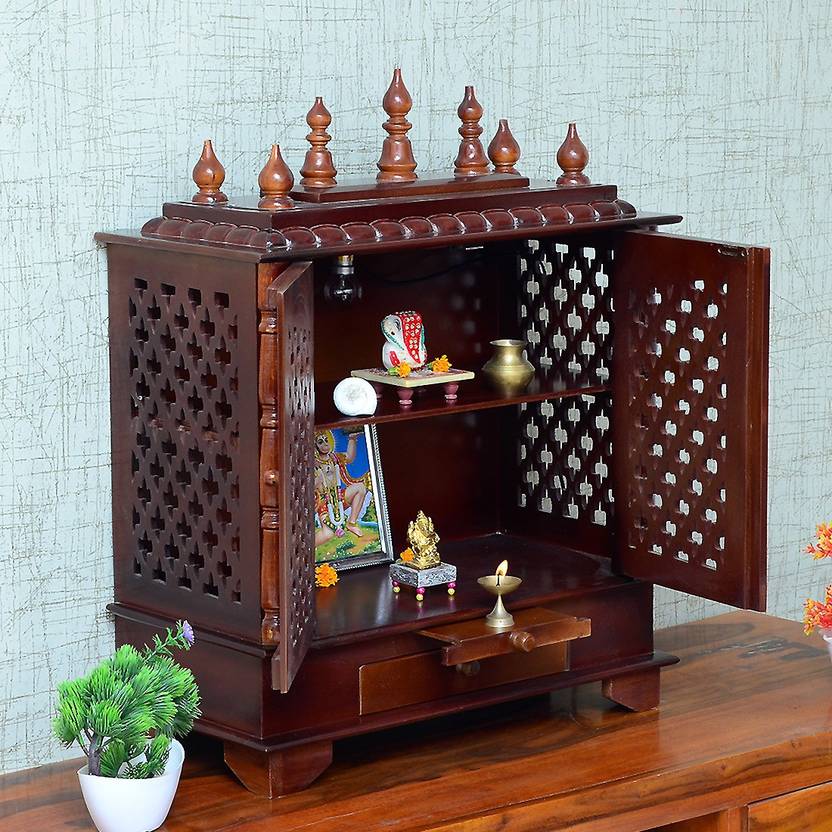 FurniGully Mandir Solid Wood Home Temple Price in India - Buy ...