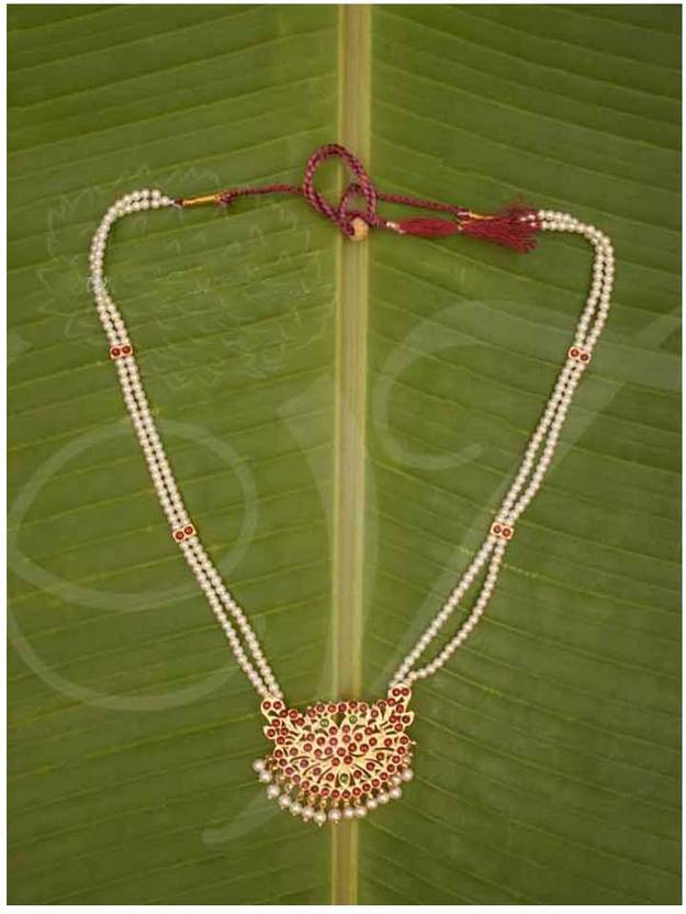 Vadaamalar Bharatanatyam Kuchipudi Pearl Haaram Metal Necklace Price in ...