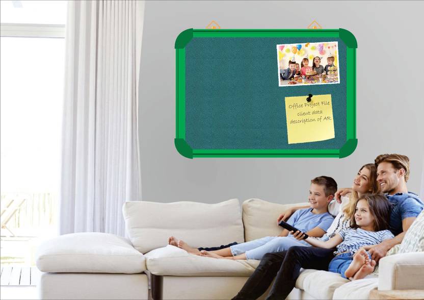 WRITING AND DISPLAY Pin-up board2*2feet, GREEN FRAME ALLUMINIUM ...
