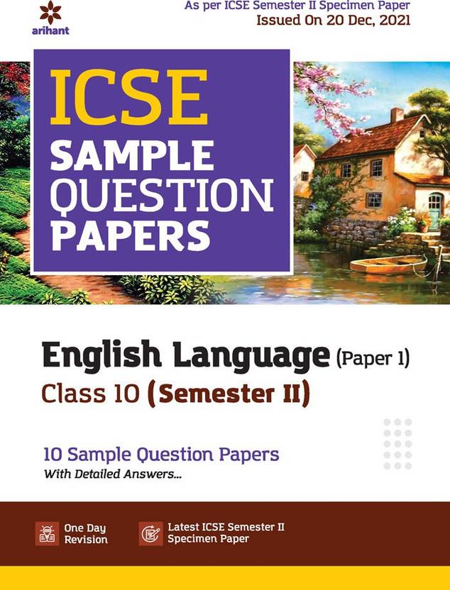 Arihant Icse Semester 2 English Language (Paper 1) Class 10 Sample ...